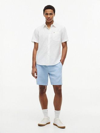 Tommy Hilfiger Short chino Dover en lin m&eacute;lang&eacute; couture int&eacute;rieure 20 cm