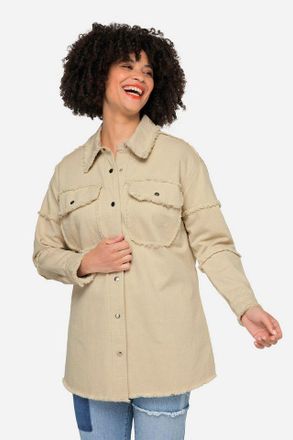 Angel Of Style Sommerjacke Jacke modische Verzierungen Hemdkragen Langarm