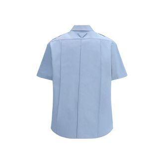 Prada Womens Blue Cotton Shortsleeve Shirt
