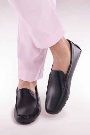 Eden Park Mocassins En Cro&ucirc;te De Cuir Noirs