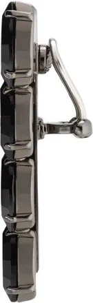 Gucci Geometric Brass Earrings - Black