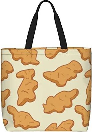 Generic Sac Fourre-Tout Poulet Dinosaure Mignon Sac De Shopping Pliable R&eacute;utilisable Sacs &Agrave; Main, Pour &Eacute;cole, Femmes, Burea, Shopping