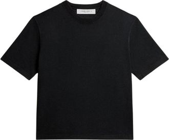 Golden Goose Homme, Tops, Noir, Taille: XS Relaxed Fit Logo Patch Tee