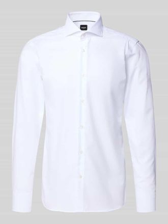 HUGO BOSS Slim Fit Businesshemd aus reiner Baumwolle Modell HANK