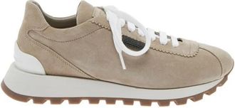 Brunello Cucinelli Brunello Cucinelli Low-Top Sneaker - Soft Suede Low-Profile Sneakers - Gr. 36 (EU) - in Gr&uuml;n - f&uuml;r Damen