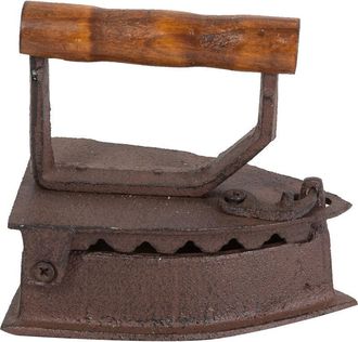 Biscottini International Biscottini - Set de 2 fers &agrave; repasser &agrave; charbon 14.5x13x9 cm Vieille fonte fer forg&eacute; Vieilles d&eacute;corations
