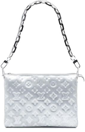 Louis Vuitton Hobo Bags - Monogram Embossed Puffy Lambskin Coussin PM - Gr. unisize - in Silber - f&uuml;r Damen