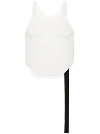 Rick Owens haut crop à bande logo - Blanc