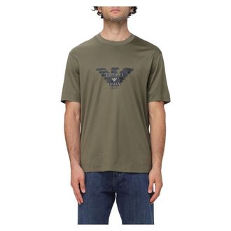 Emporio Armani T-shirt coupe droite - Homme - Tops - Vert - Taille: XL