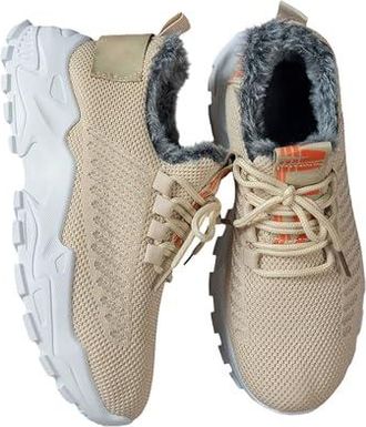 Generic Baskets Femme Chaussures dhiver avec Doublure en Peluche Lacets Chaussures de Course Semelle &Eacute;paisse Antid&eacute;rapante Chaude L&eacute;g&egrave;res Fitness Sport Sneake