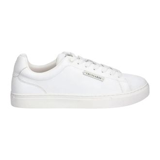 Trussardi Baskets en cuir - Homme - Chaussures - Blanc - Taille: 42 EU