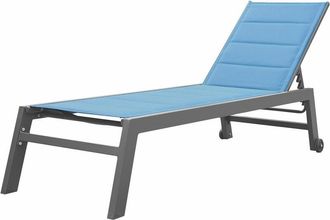 Happy Garden Sonnenliege BARBADOS aus blaugrauem Textilene - Aluminium anthrazit