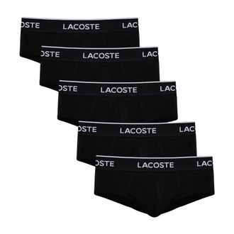 Lacoste Pack de cinq slips en coton - Homme - Sous-v&ecirc;tements - Noir - Taille: XS