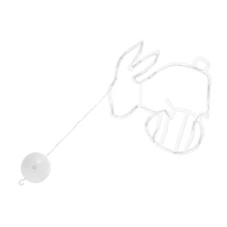 Luxshiny Indoor Ostern Deko Transparente Saugnapf Lichterkette Hasenform F&uuml;r Fenster Und W&auml;nde Batteriebetrieben Aaa Nicht Enthalten Fensterbeleuchtung F&uuml;r Fr&ouml;