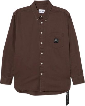 Izzue chemise à patch logo - Marron