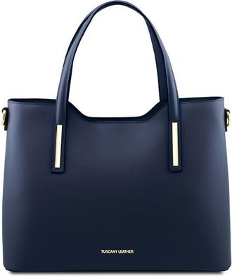 Tuscany Leather Tuscany Leather Olimpia - Sac Cabas en Cuir (Bleu foncé)