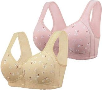 Generic Autres col d&eacute;quipe confortable et confortable... la poitrine, sous-v&ecirc;tements fronc&eacute;s, doux, doux pour la peau, boucle ouverte sur le devant, 2 pi&egrave;ces,