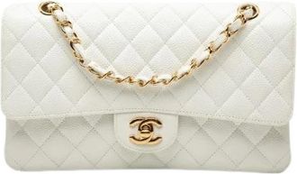 Chanel Sac &agrave; bandouli&egrave;re Pre-owned Coco Mark Double Flap Matelass&eacute; 25 - Femme - Pre-owned - Blanc - Taille: ONE Size