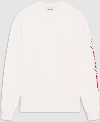 Dr&ocirc;le de Monsieur T-Shirt Slogan Longsleeve Burgundy