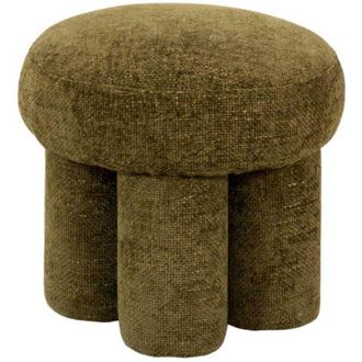 Made In Meubles Petit tabouret en tissu kaki Toby