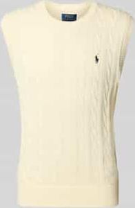 Polo Ralph Lauren Pullunder mit Zopfmuster und Label-Stitching