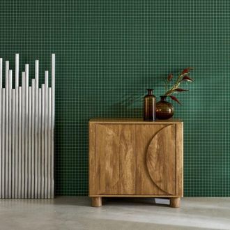 Sweeek Sweeek - Buffet exotique effet bois de manguier 2 portes 80cm Pondi