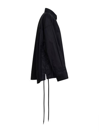 Balenciaga Womens Shirt Lace-Up Black Cotton
