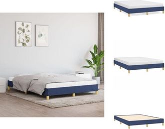 vidaXL Vidaxl - Cadre de lit sans matelas bleu 140x190 cm tissu - Cadre De Lit - Lit Double - Literie - Meuble Chambre - Chambre Adulte