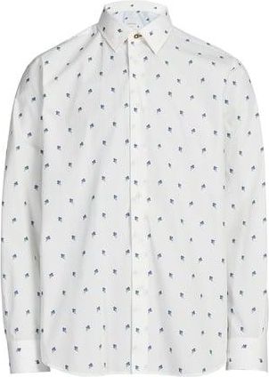 Paul Smith Chemise imprim&eacute; fleuri &agrave; col classique en coton