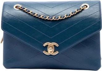 Chanel Sac bandouli&egrave;re classique Pre-owned - Femme - Pre-owned - Bleu - Taille: ONE Size