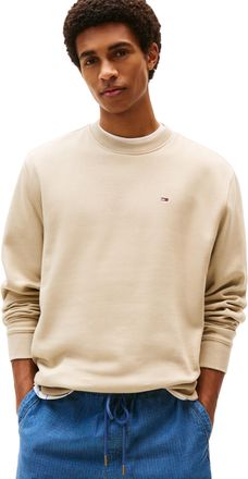 Tommy Jeans Herren TJM Reg Flag Crew Dm0dm20741 Pullover Sweatshirt, Khaki (Silt), XS EU
