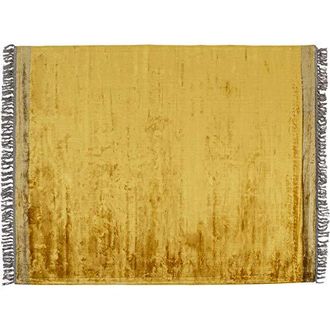 Kare Design Design Teppich Soleil, Unterseite Baumwolle, Oberseite: 100% Viskose, gro&szlig;er Teppich f&uuml;r Wohnzimmer, Grau, 240x170cm