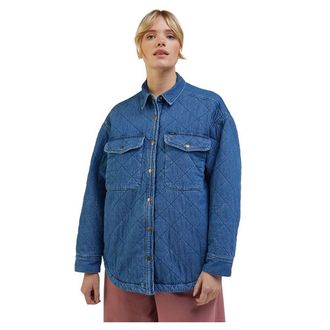Lee Damen Quilted Overshirt Shirt, Mid Cascade, XL