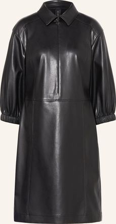 Marc Cain Kleid In Lederoptik Mit 3/4-Arm schwarz