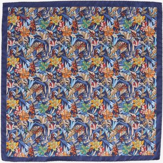 Eton Pochette de costume imprim&eacute;e en soie