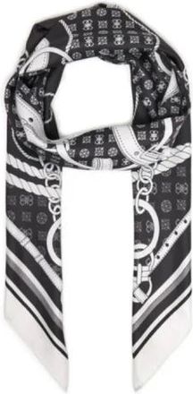 Guess Femme, Accessoires, Noir, Taille: ONE Size Phoebe 4G Peony Logo Kefiah