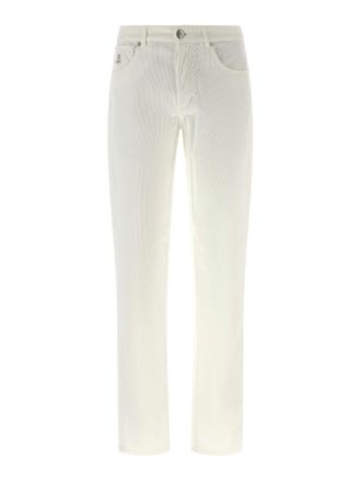 Brunello Cucinelli Pantalons D&eacute;contract&eacute;s - Blanc