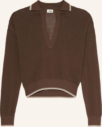 Drykorn Drykorn Strick-Poloshirt Jorgia braun