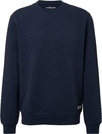 s.Oliver Sweatshirt Sweatshirt Strukturiertes Sweatshirt mit Crew Neck
