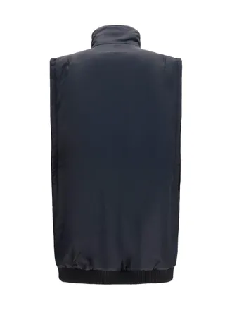 Maison Margiela Womens Zip-Pocket Vest Black Polyamide Blazers & Vests