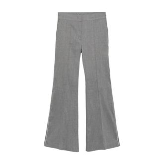 D.exterior Hosen mit B&uuml;gelfalte - - Trousers - Damen - Grau - S