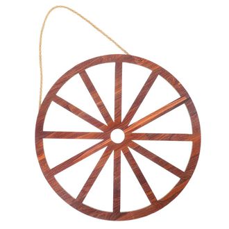 FOMIYES Wanddeko Wagenrad 30cm Vintage Rustikal Western Stil Wandornament Holzrad Dekoration f&uuml;r Wohnzimmer Garten B&uuml;ro