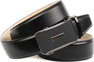 Anthoni Crown Lederg&uuml;rtel Ceinture, Noir, 90 Homme