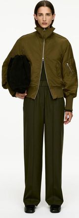 Arket Elegante Hose Mit Elastikbund -Gr&uuml;n