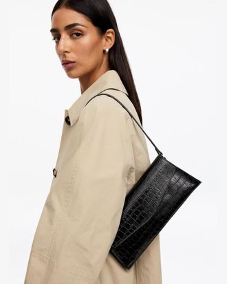 Arket Lederclutch -Schwarz