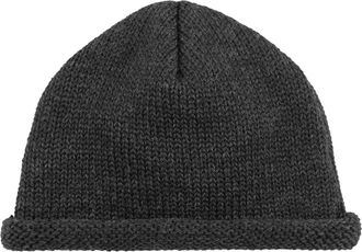 Hanseheld Rollrand M&uuml;tze GOTS Schurwolle Strickm&uuml;tze kurz - Anthrazit | Rand zum Rollen | Flach | Wollm&uuml;tze | 100% Schurwolle | Seemannsm&uuml;tze | Made in Germany