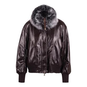 S.W.O.R.D 6.6.44 6644 Kurze Kunstfelljacke - - Jackets - Damen - Braun - XS