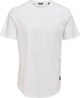Only & Sons Only & Sons - T-shirt Matt Longy - Homme - Tops - Blanc - Taille: XS