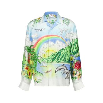 Casablanca Homme, Chemises, Multicolore, Taille: M Aloha Long Sleeve Shirt