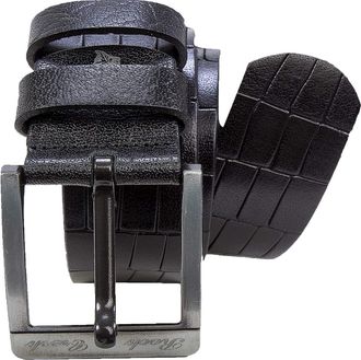 Rock Creek Herren Leder G&uuml;rtel Jeansg&uuml;rtel Herreng&uuml;rtel Lederg&uuml;rtel Echt Leder Rindsleder G&uuml;rtel Metall Dornschlie&szlig;e G-003 Schwarz 100